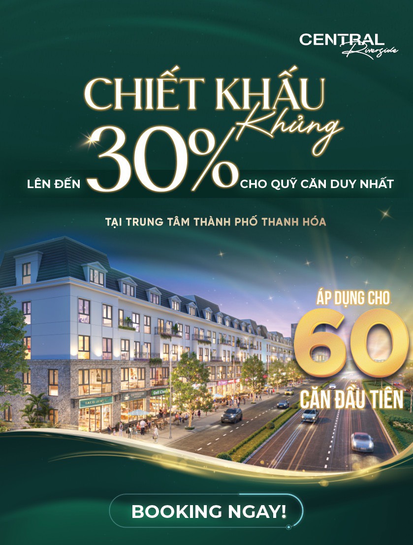 Hình ảnh phối cảnh dự án Central Riverside Thanh Hóa